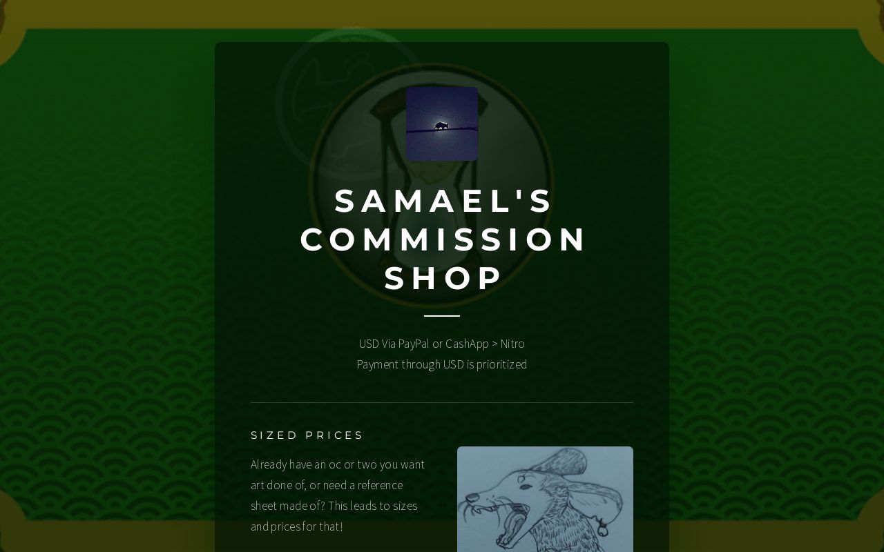 Samael's Commissions shop